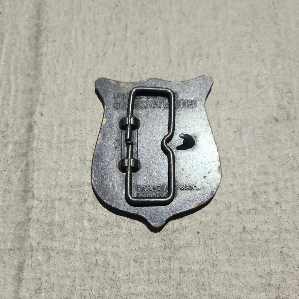 Vintage 1980 Olympics Team Usa Lake Placid Brass Belt… - Gem